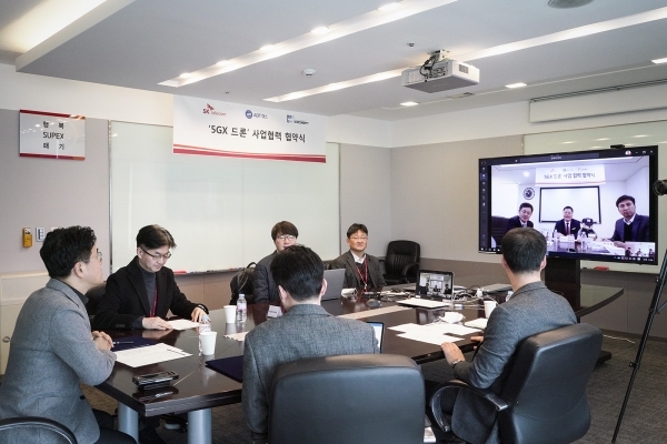 SKT-ADT캡스-이노뎁, '5GX 산업용 드론' 사업 협력